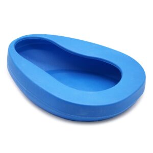 dmi bedpan for bariatric adults with no spill or splash design, fsa/hsa eligible, blue