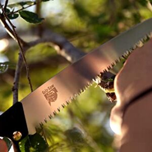 Outdoor Edge GrizSaw - Lightweight T-Handle Fixed Blade Outdoor-Hunting Saw with 8.0", 65Mn Spring Steel Blade for Cutting Tough Bone and Wood and Locking Zytel Sheath with Swivel Clip Belt Attachment