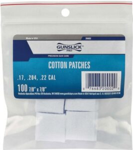 gunslick pro 17-.22 caliber 20002 cleaning patches 100 count