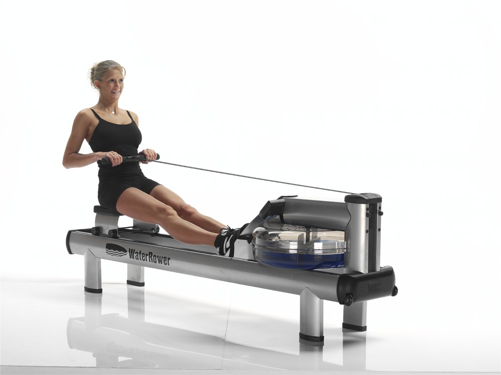 WaterRower M1 Hi Rise Rowing Machine with S4 Monitor | USA Made | Original Handcrafted Erg Machine for Home Use & Gym | Best Warranty