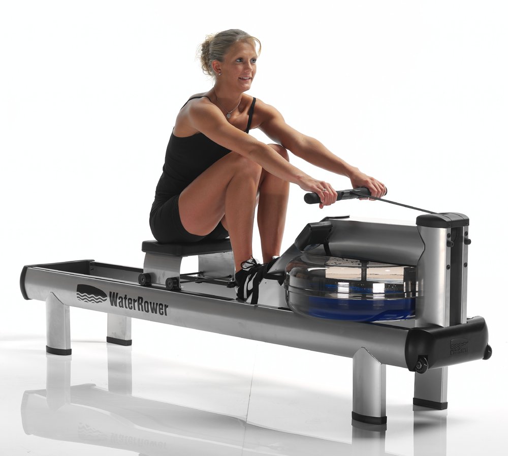 WaterRower M1 Hi Rise Rowing Machine with S4 Monitor | USA Made | Original Handcrafted Erg Machine for Home Use & Gym | Best Warranty