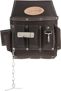 mcguire-nicholas 526-cc brown professional electrician's pouch, oil tanned leather