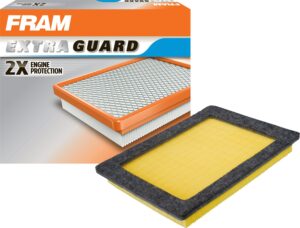 fram extra guard ca9687 replacement engine air filter for select lincoln and ford (5.4l) models, provides up to 12 months or 12,000 miles filter protection