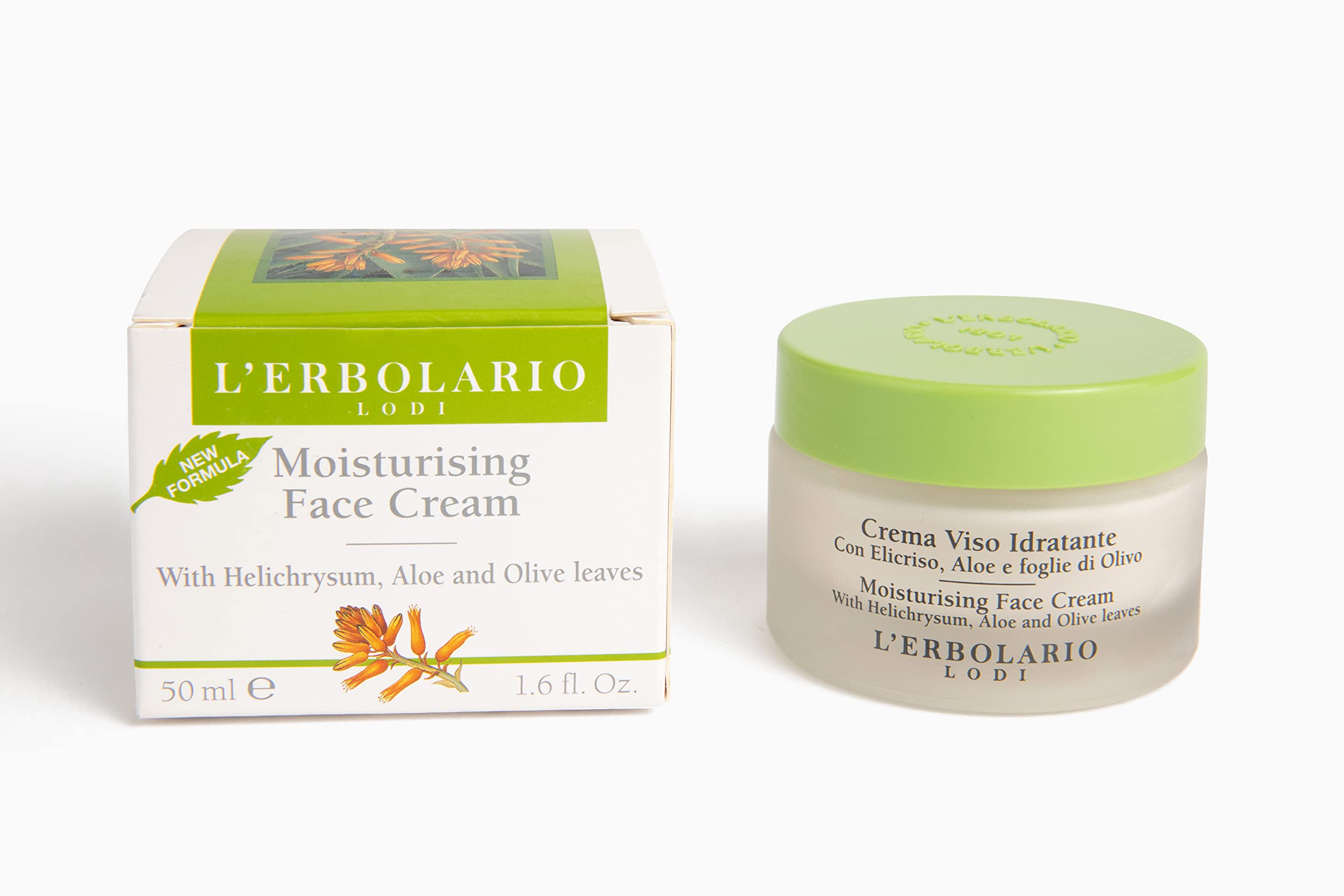 L'Erbolario Moisturising Face Cream - Hydrating And Nourishing Treatment - Fast Absorbing, Non-Greasy - Light Texture Can Be Applied Day Or Night - Ideal Base For Luminous Makeup - 1.6 Oz