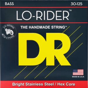 dr strings lo-rider - stainless steel hex core 6 string bass 30-125