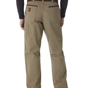 Wrangler Riggs Workwear mens Ripstop Carpenter jeans, Bark, 34W x 30L US