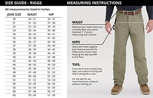 Wrangler Riggs Workwear mens Ranger work utility pants, Bark, 32W x 34L US