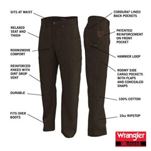 Wrangler Riggs Workwear mens Ranger work utility pants, Bark, 32W x 34L US