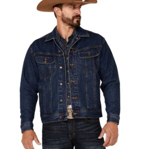 Wrangler Men's Unlined Denim Jacket, Antique Indigo, Medium