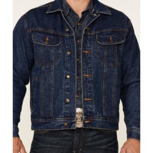 Wrangler Men's Unlined Denim Jacket, Antique Indigo, Medium