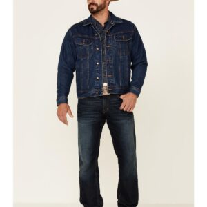 Wrangler Men's Unlined Denim Jacket, Antique Indigo, Medium