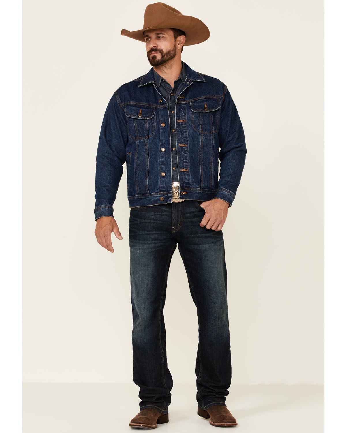 Wrangler Men's Unlined Denim Jacket, Antique Indigo, Medium