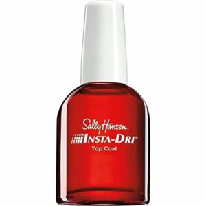 sally hansen insta-dri®, clear top coat, quick dry, long lasting, streak-free shine, clear nail polish