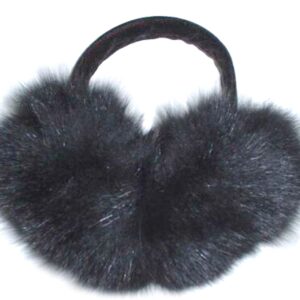 Dyed Black Fox Earmuffs