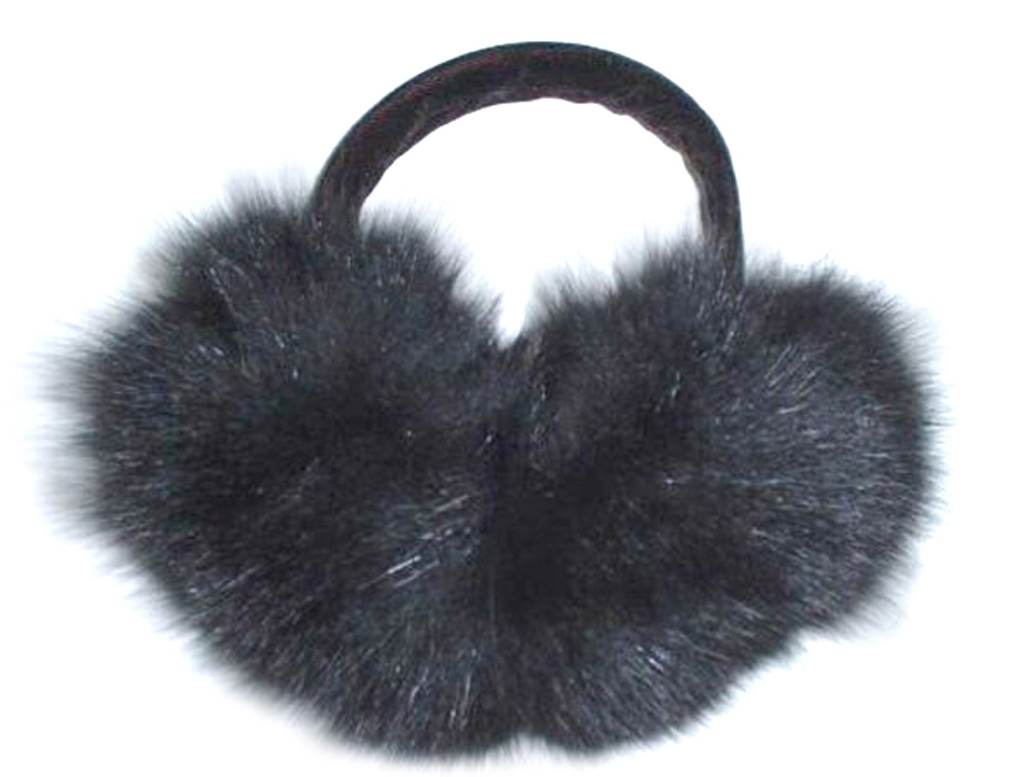 Dyed Black Fox Earmuffs