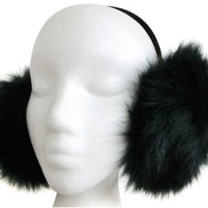 Dyed Black Fox Earmuffs