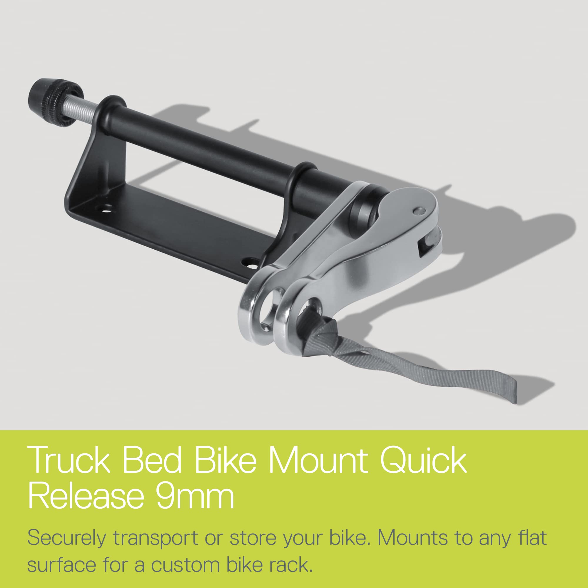 Truck Bed Bike Rack by Delta Cycle - Bike Hitch Lockable Bike Fork Mount Securely Holds 9 x 100mm Skewer Road, MTB, and Hybrid Bicycles - Lockable Quick Release Truck Bed Bike Mount