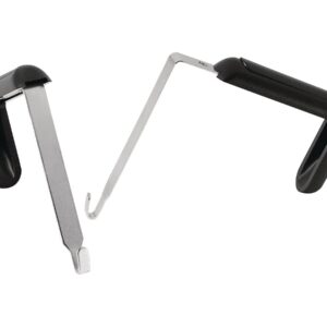 Quartet 7502 Adjustable Aluminum Hangers for Panels 1-1/2-3 Thick, Black, 2/Set, Aluminum;black