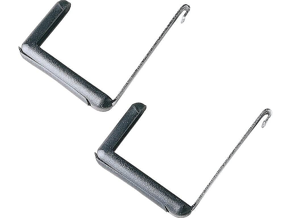 Quartet 7502 Adjustable Aluminum Hangers for Panels 1-1/2-3 Thick, Black, 2/Set, Aluminum;black