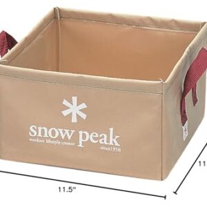 Snow Peak Pack Bucket - Made in the USA - 11.5 x 11.5 x 6.5 in