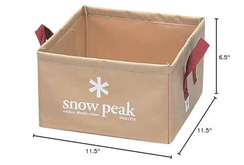 Snow Peak Pack Bucket - Made in the USA - 11.5 x 11.5 x 6.5 in