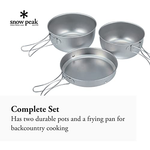 Snow Peak Titanium 3 Piece Cookset