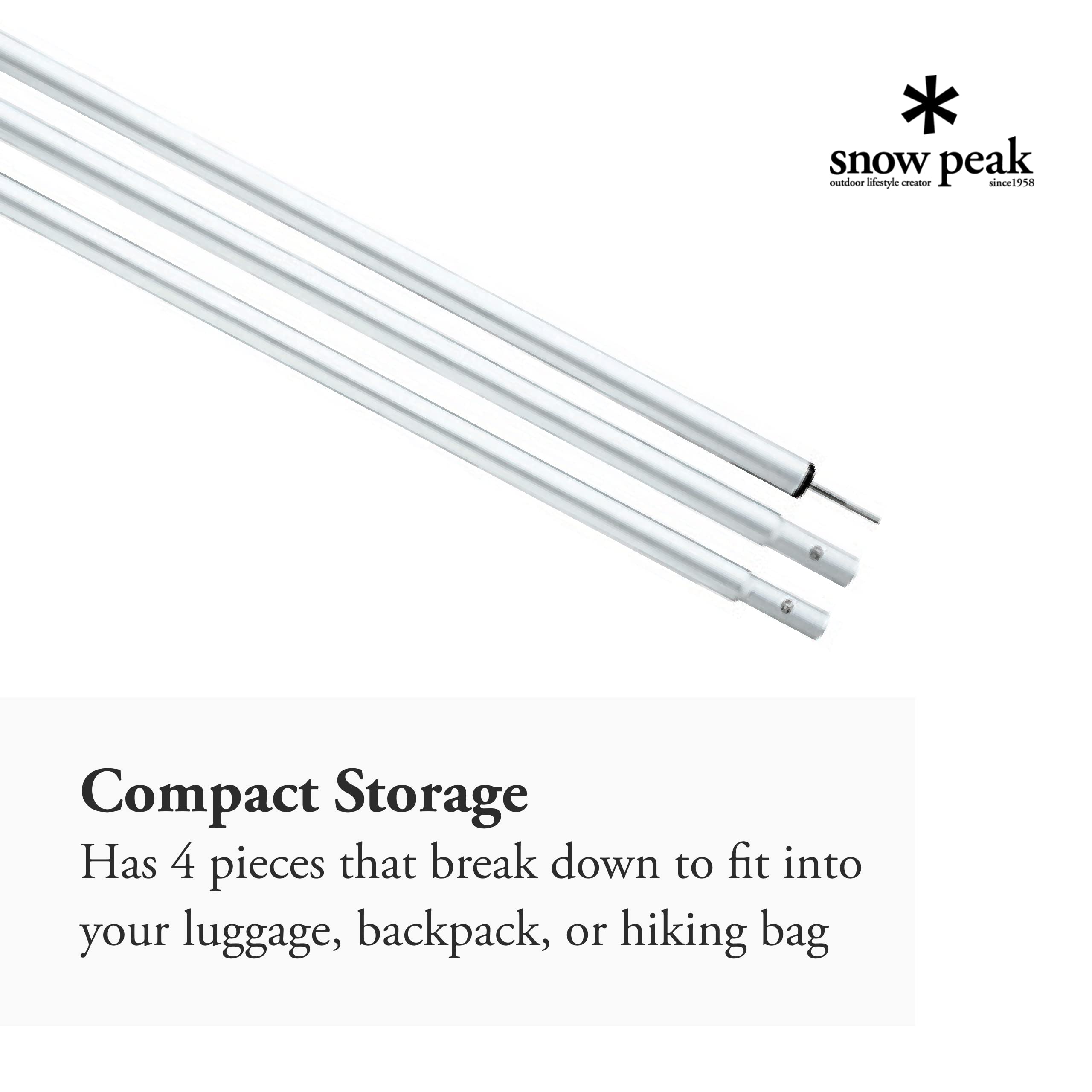 Snow Peak Tarp Aluminum Pole, 210cm