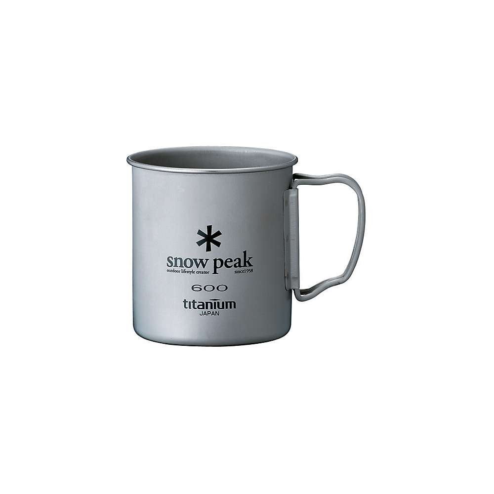 Snow Peak Lightweight Single Wall Titanium Backpacking, Camping Mug (600)