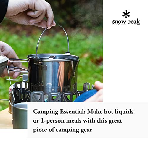 Snow Peak Kettle No. 1 - Stainless Steel Kettle for Outdoor Cooking - Durable Camping Kettle for Camping & Hiking