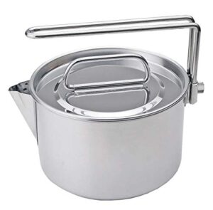 captain stag m-7296 camping kettle cooker, 5.5 inches (14 cm), 0.5 gal (1.3 l)