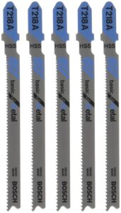 bosch t218a 5-piece 3-5/8 in. 17-24 tpi basic for metal t shank jig saw blades, 3-5/8" 17-24 p tpi - 5 pcs