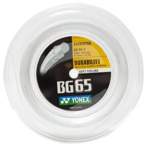 yonex bg-65 white badminton string in reel