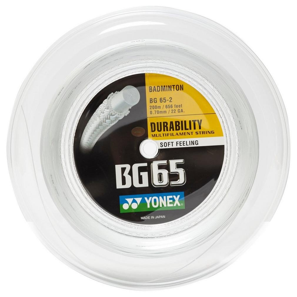 Yonex BG-65 White Badminton String in Reel