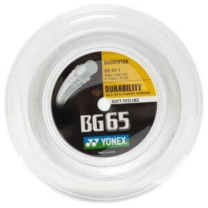 Yonex BG-65 White Badminton String in Reel