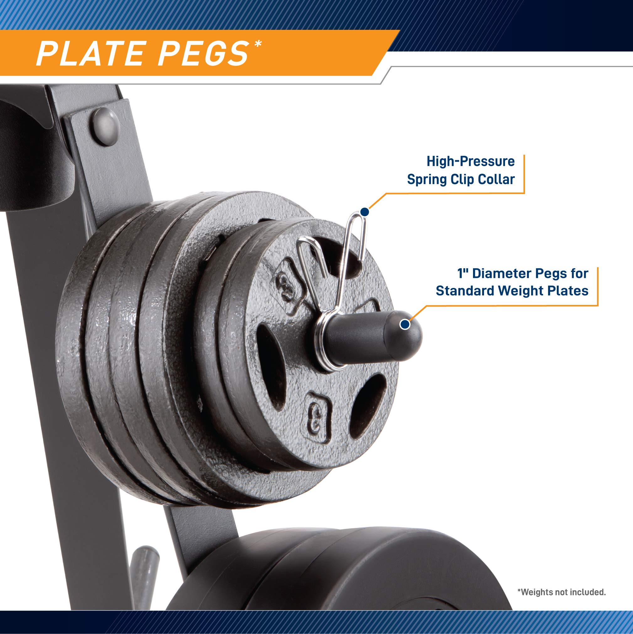 Marcy Plate Tree for Standard Size Weight Plates/Storage Rack for Exercise Weights PT-36 dark grey, 34.00 x 9.00 x 4.00"