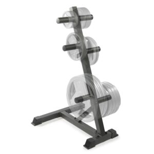 marcy olympic weight plate tree compact exercise equipment storage rack for 2-inch weight plates pt-45