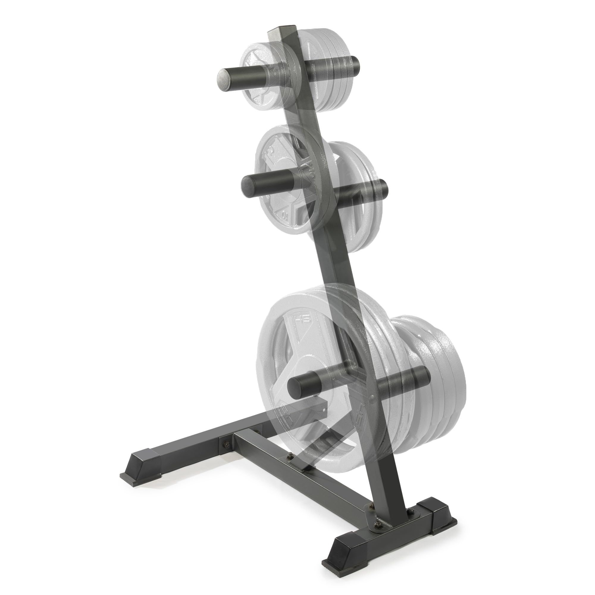 Marcy Olympic Weight Plate Tree Compact Exercise Equipment Storage Rack for 2-inch Weight Plates PT-45