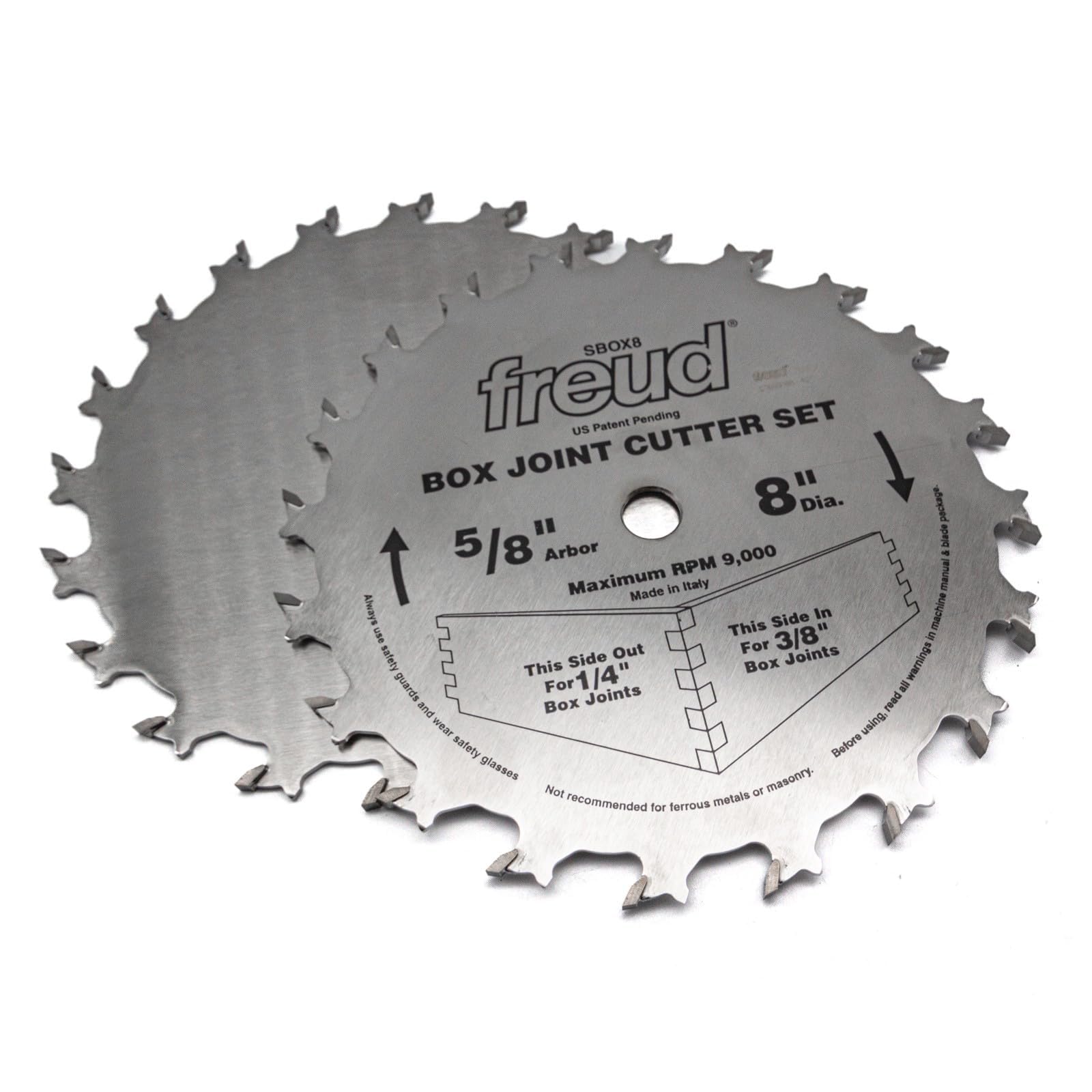 Freud SBOX8: 8" Box Joint Cutter Set