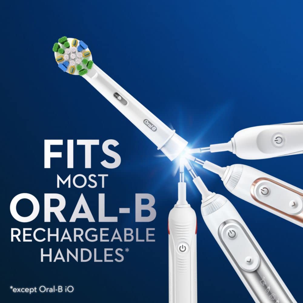 Oral-B FlossAction Electric Toothbrush Replacement Brush Heads Refill, 3ct, Black