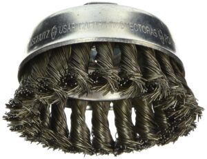 bosch wb509 3" cup brush, knotted, carbon steel, 5/8" x 11" arbor