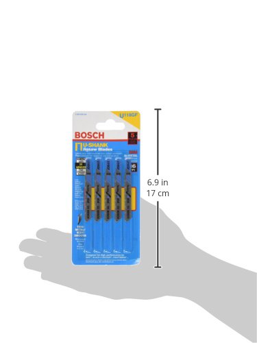 BOSCH U118GF 5-Piece 2-3/4 In. 36 TPI Flexible for Metal U-shank Jig Saw Blades