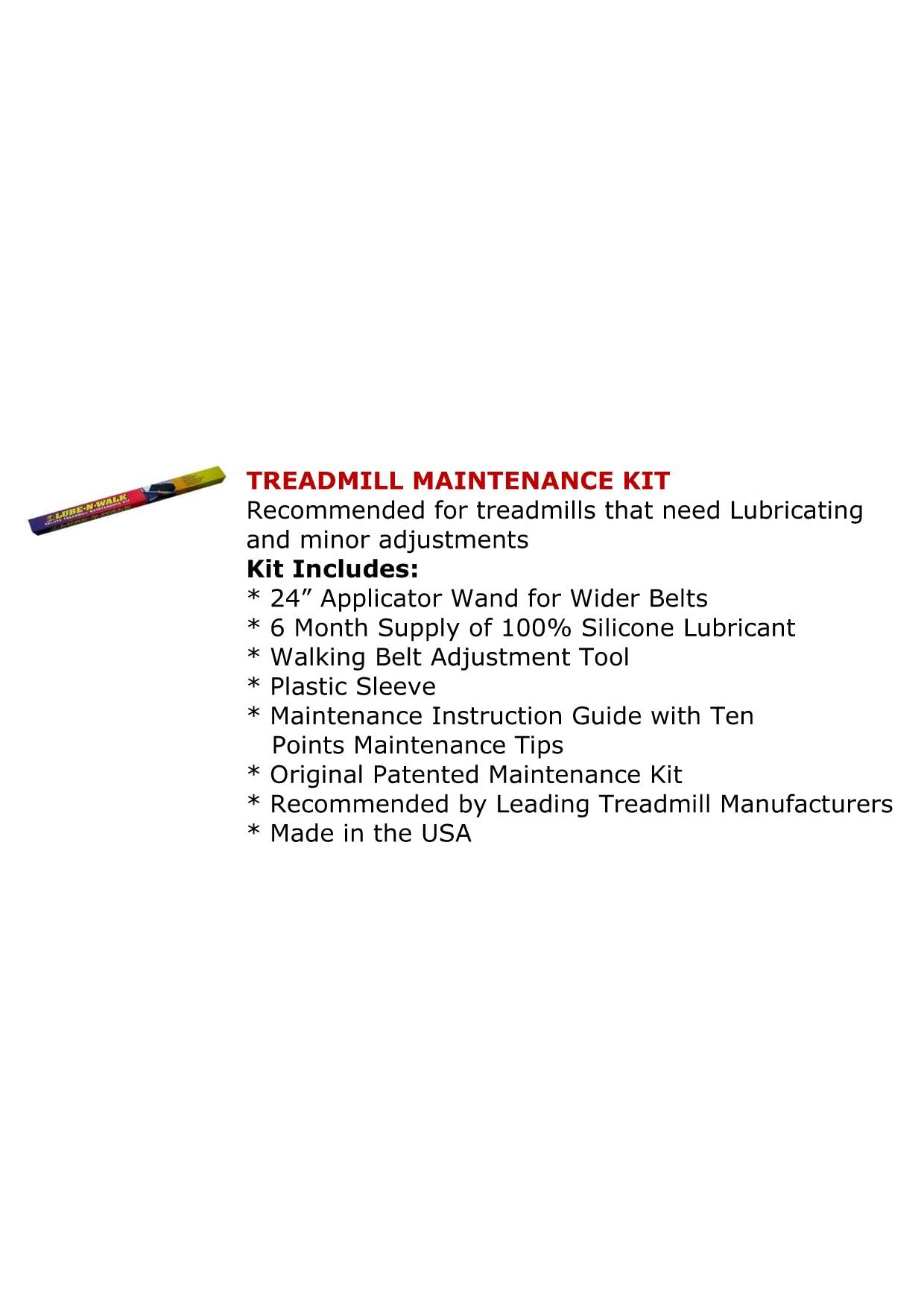 Lube-N-Walk Deluxe Treadmill Maintenance Kit Since 1998 - Patented Treadmill Lubricating System and Official Partner for Major Treadmill Manufacturers Made in USA