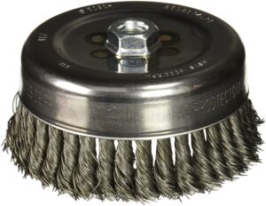 bosch wb511 6-inch knotted carbon steel cup brush, 5/8-inch x 11 thread arbor