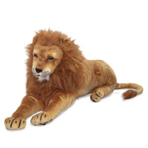 melissa & doug giant lion - lifelike stuffed animal (over 6 feet long)