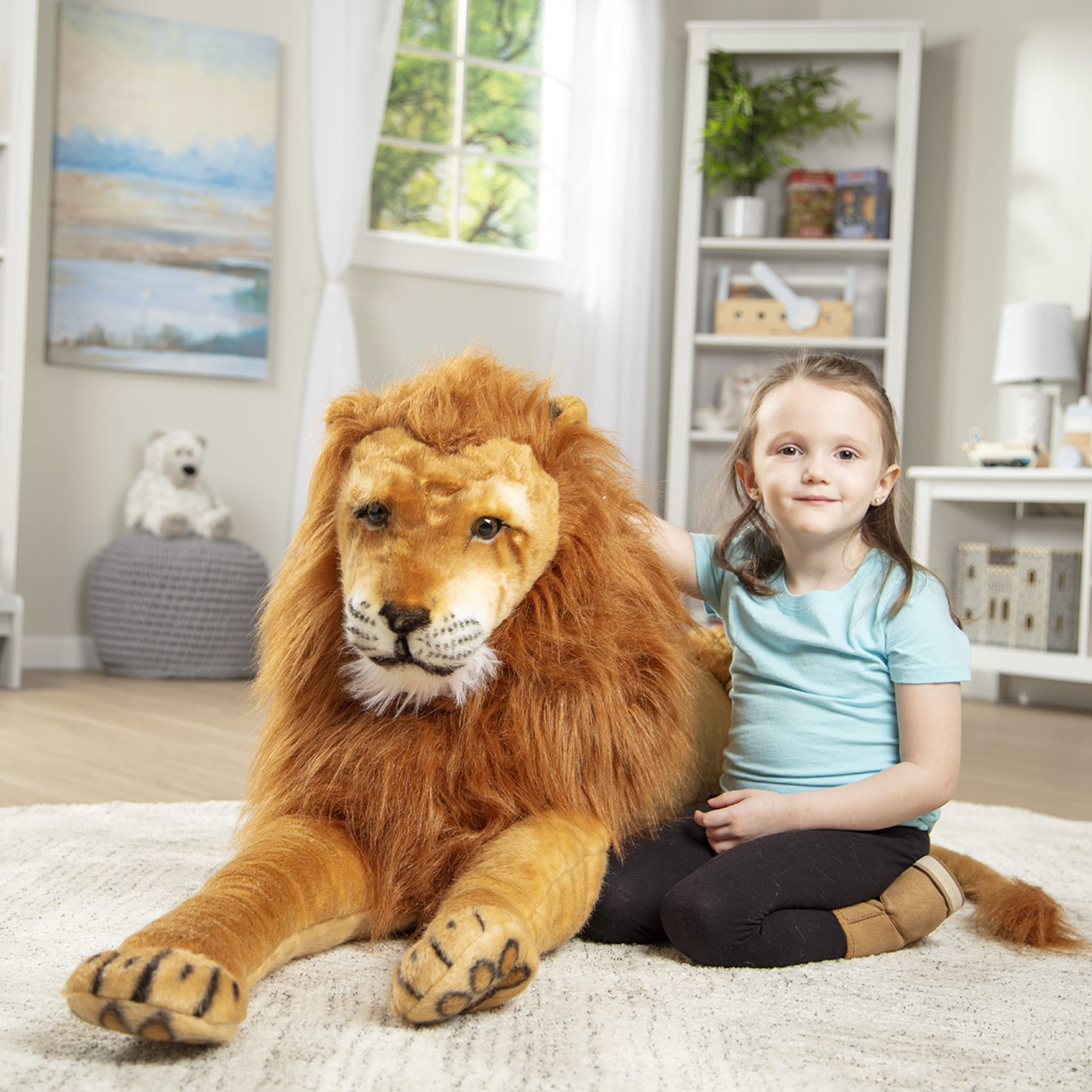 Melissa & Doug Giant Lion - Lifelike Stuffed Animal (over 6 feet long)