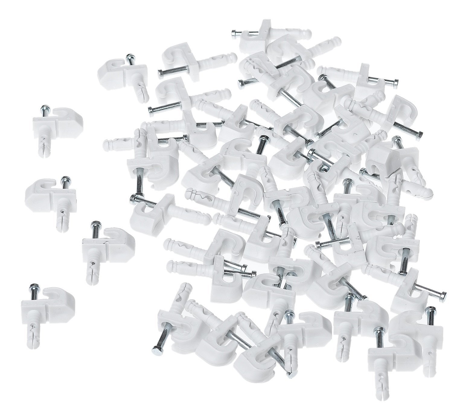 ClosetMaid 1770 Back Wall Clips for Drywall, 48 Pack, 48-Pack, White