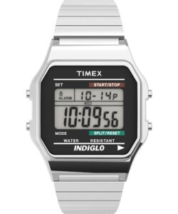 timex men's t78587 classic digital silver-tone stainless steel expansion band watch