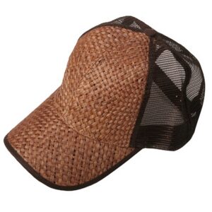 Straw Trucker Cap-Brown Brown OSFM