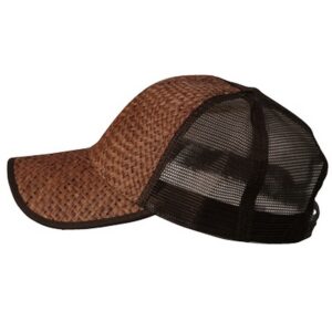 Straw Trucker Cap-Brown Brown OSFM