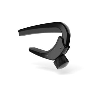 d'addario guitar capo for acoustic and electric guitar - ns capo - adjustable tension - guitar accessories - works for 6 string and 12 string guitars - black